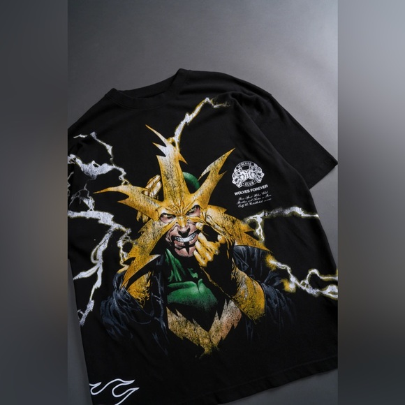 Darc Sport | Shirts | Soldout Electro Side By Side Oversized Tee In Black | Poshmark